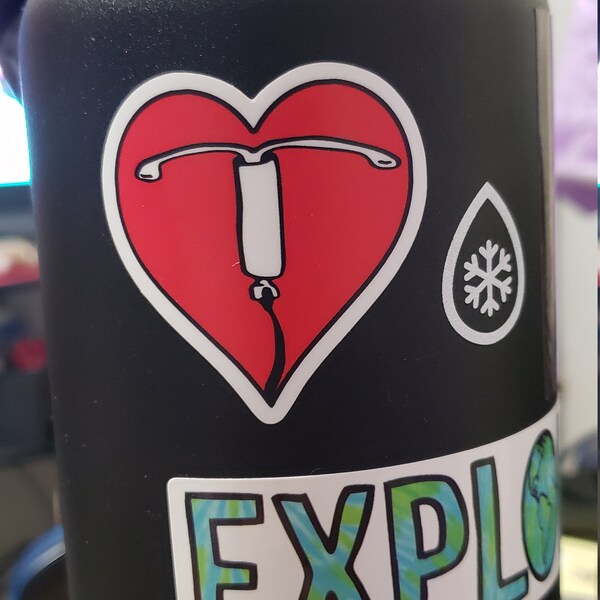 I Heart IUD Enamel Pin - Lapel Pin - Badge - Birth Control ...