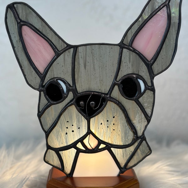 French Bulldog Stained Glass Pattern - Etsy