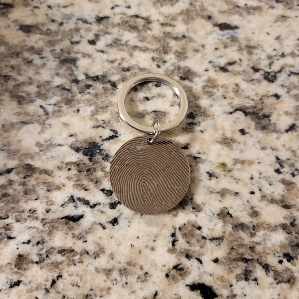 Actual Fingerprint Key Chain, Actual Handwriting Key Chain ...