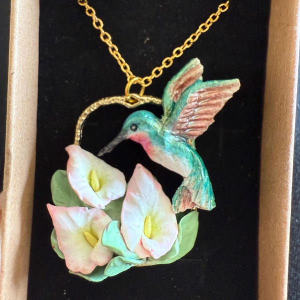 Hummingbirds Earrings Dangle Bird Earrings Handmade Polymer Clay ...