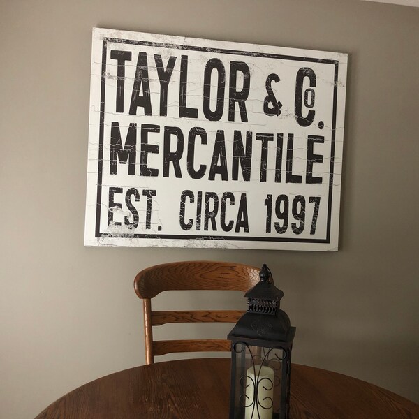 Est Family Name Signs Gift for Her Rustic Farmhouse Name Signs Est Last ...