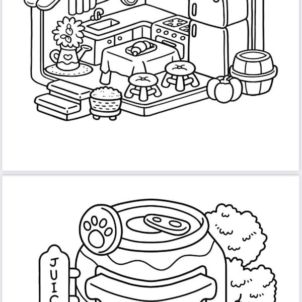Little Corner: Super Cute Designs of Cozy, Hygge Spaces Coloring Book ...