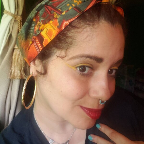 Blood Splatter Zombie Pin up Head Scarf Headband Pinup Vintage Retro ...