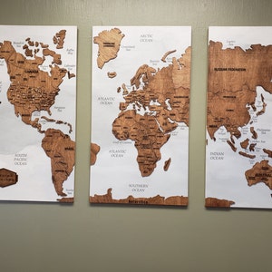 Cork Map of the World Map Push Pin Wooden World Map Pin | Etsy