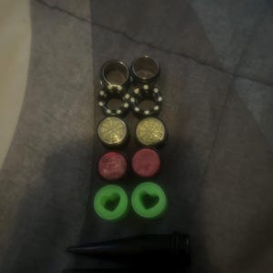 Black Steel Septum Pincher Ring Stretching Gauging Taper Horseshoe ...