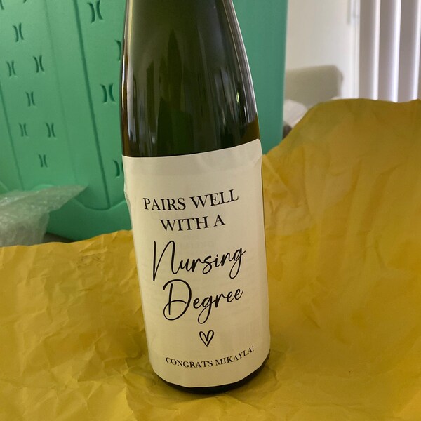 Custom Engagement Wine Label, Custom Bridesmaid Proposal Label/photo ...