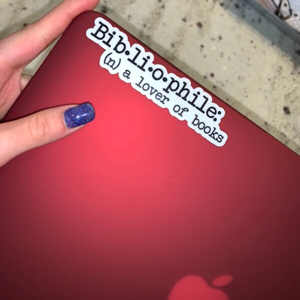 Bibliophile Sticker A Lover of Books Vinyl Sticker Book Lover Gift ...
