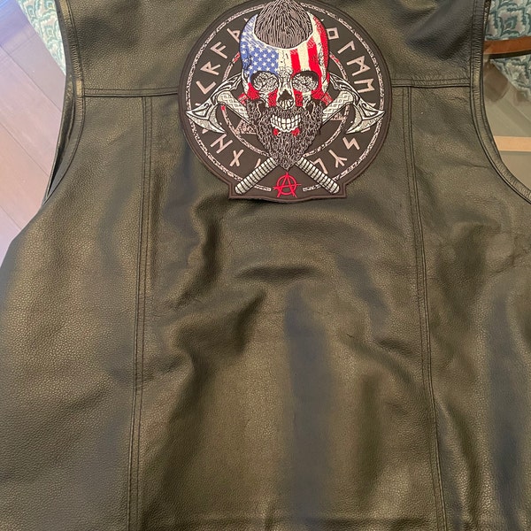 US VIKING Large Back Patch for Custom Biker Vest - Etsy