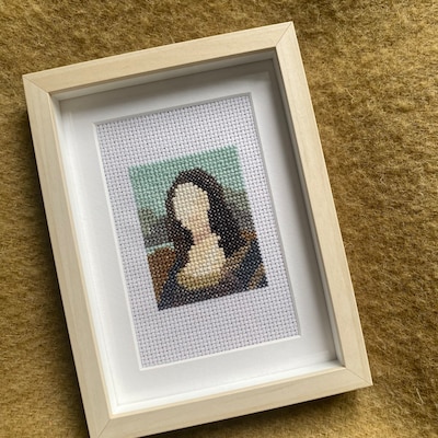The Mona Lisa Cross-stitch Pattern, Mini Art, PDF Download, Leonardo Da ...