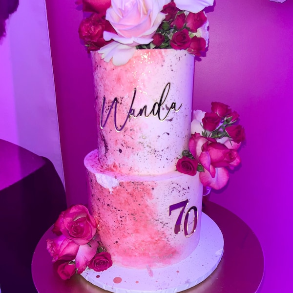 Cake Charm | Custom Acrylic Name Plate | Birthday Cake Decor | Cake ...