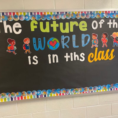 THE FUTURE OF the World Bulletin Board Kit Letters Classroom Decoration ...