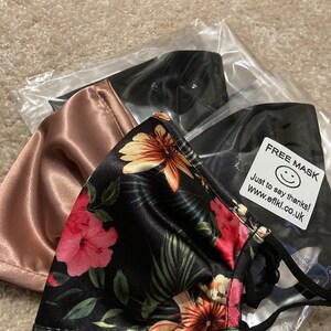 LUX TRIPLE LAYER Face Mask. Adjustable Luxury Face Mask. Sewn | Etsy UK