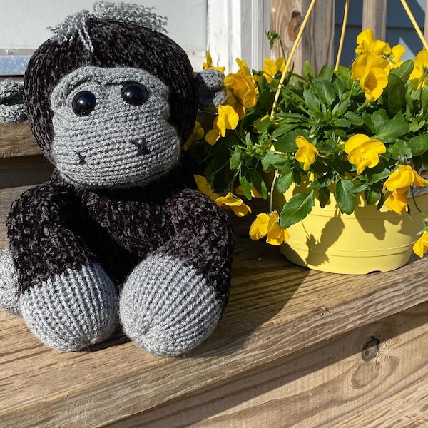 Baby Gorilla - Circular Knitting Machine Pdf Pattern - Sentro Addi ...
