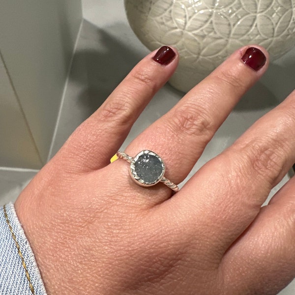 Raw Aquamarine Ring* Healing Crystal Ring* Sterling Silver Bohemian ...