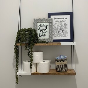 DUO Two Tone Shelf Hanging Shelf Hanging Shelves Two - Etsy