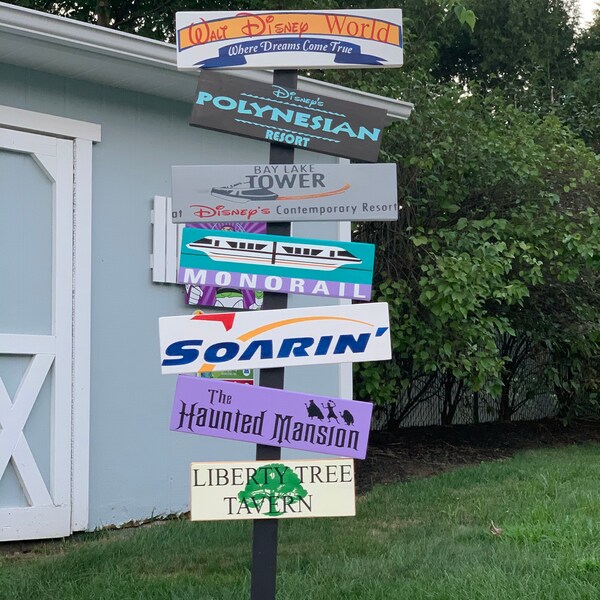 Hand Painted Disney Sign, Completely Custom to Your Favorite Rides and ...