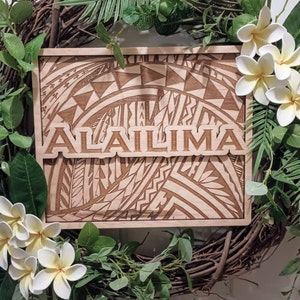 Fale Samoa samoan House Stormy Night Wall Art Engraved Wood Design ...