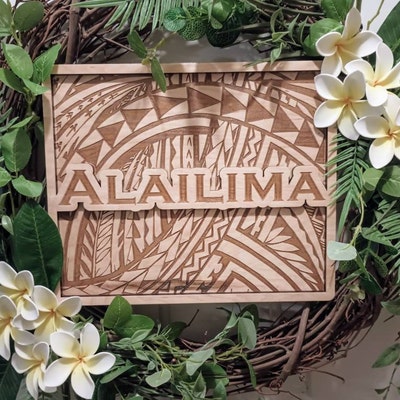 Fale Samoa samoan House Stormy Night Wall Art Engraved Wood Design ...