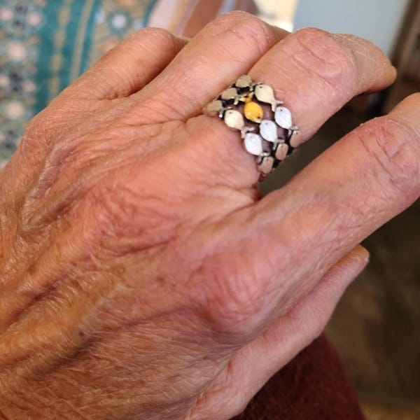 Swimming Against the Current. Sterling Adjustable Ring. School of Fish ...