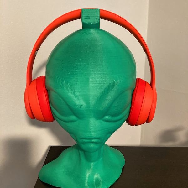 Alien Head Headphone Stand! Headset Holder Rack, Grey Area 51 ...