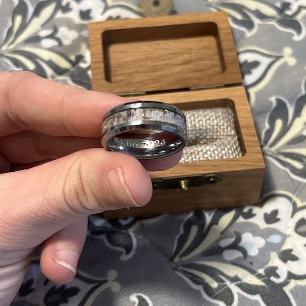 Fishing Ring, Antler Wedding Band, Fishing Hook Wedding Band - Etsy