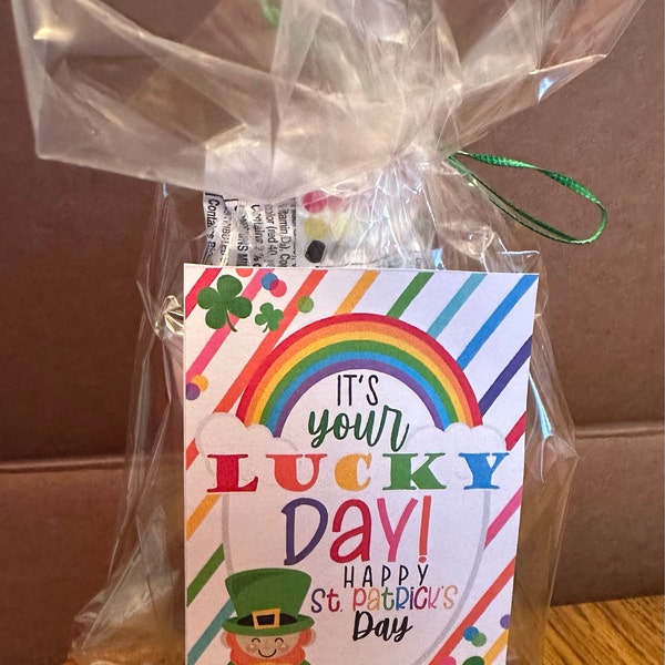 Friend St. Patricks Day Printable Gift Tags, Editable Personalized ...