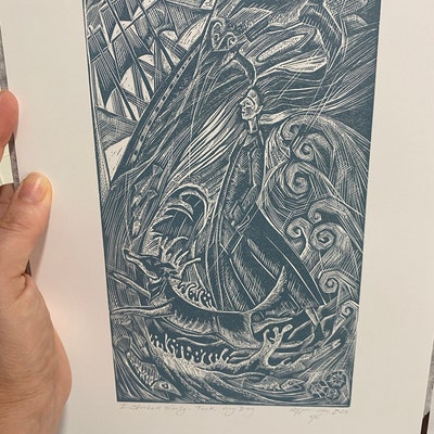 The Blackbird Original Colour Reduction Limited Edition Linocut Print ...