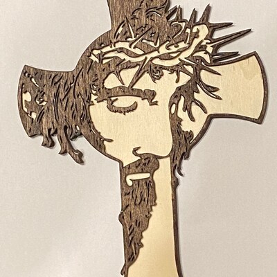 Jesus and Cross Laser Cut File. Vector File for Laser Cutting. - Etsy