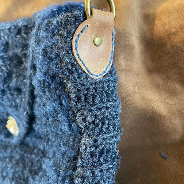 Purse Handles, Leather Handles for Baskets, Crochet Handles, Crochet ...