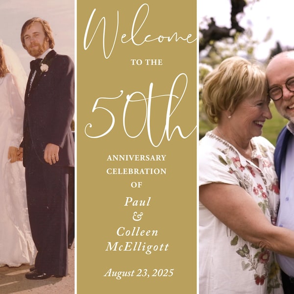40th Anniversary Welcome Sign Template Editable Printable Photo Ruby ...