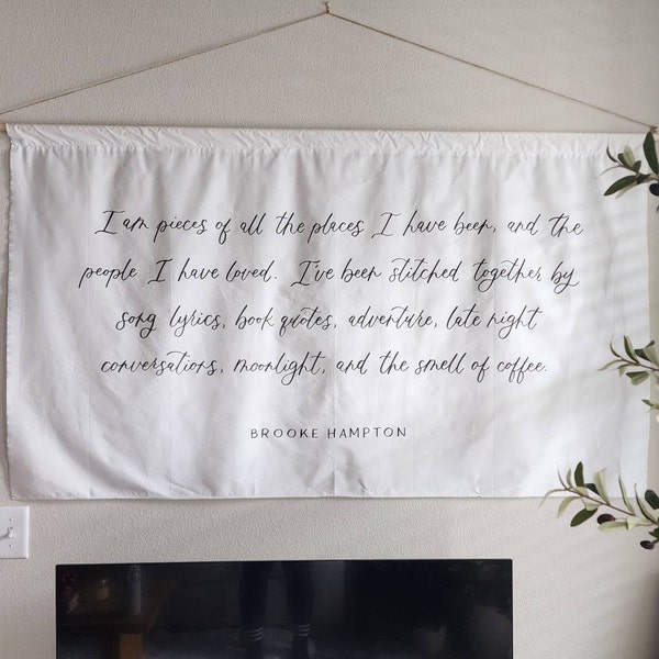 CUSTOM Calligraphy Wall Tapestry, Wedding Tapestry, Wall Tapestry Quote ...