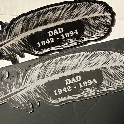 Personalised Memorial Feather's - Etsy