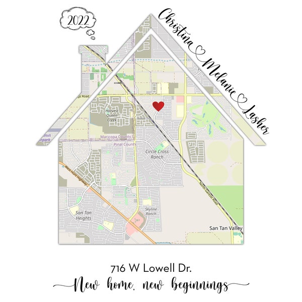 New Home Gift, Personalized Home Print, Housewarming Gift, First Home ...