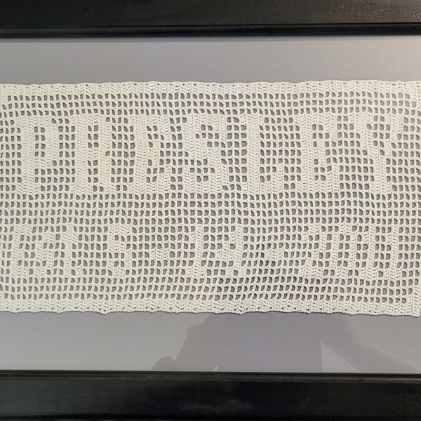 Filet Crochet Family Heirloom Name Doily - Pattern - Etsy