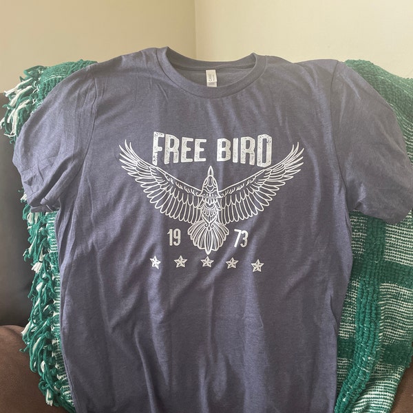 Free Bird Shirt, Boho Tshirt, Free Bird Tee, Eagle Shirt, Retro Graphic ...
