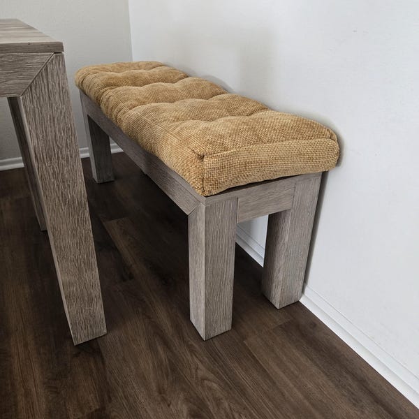 Custom Tufted Cushion, Indoor Bench Cushion, Custom Size Window Seat ...