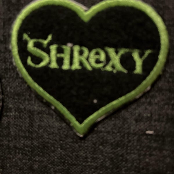 Shrexy Embroidered Iron-on Felt Heart Shrek Meme Patch - Etsy