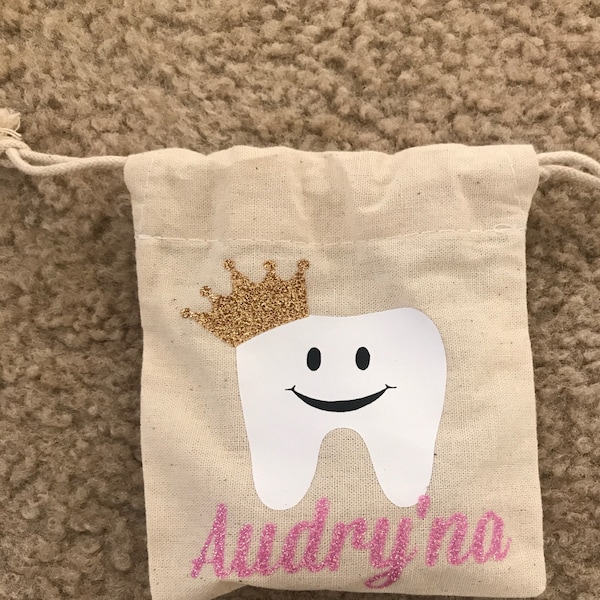 Tooth Fairy Bag•personalized Tooth Fairy Pouch•kids Gift• Tooth Holder ...