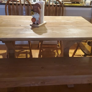 Large Farmhouse Table, Long Farmhouse Table, Kitchen Table, Rustic ...
