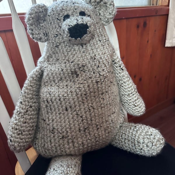 Crochet Pattern, Chunky Benji the Bear, Step by Step US Terms DIY ...