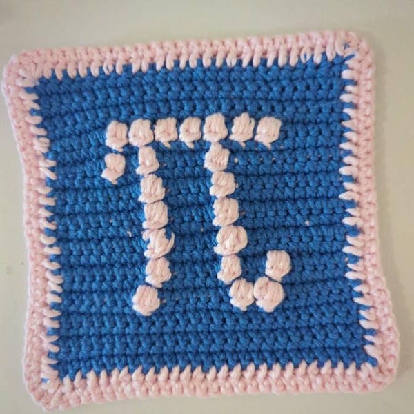 Pi Afghan Square Crochet Pattern, PDF Download, Crochet Blanket Square ...