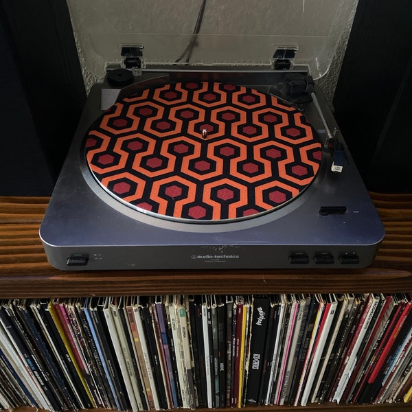Overlook Hotel Pattern Turntable Slipmat - 12" LP Record Player, DJ Slipmat- 16oz Felt W/ Glazed ...