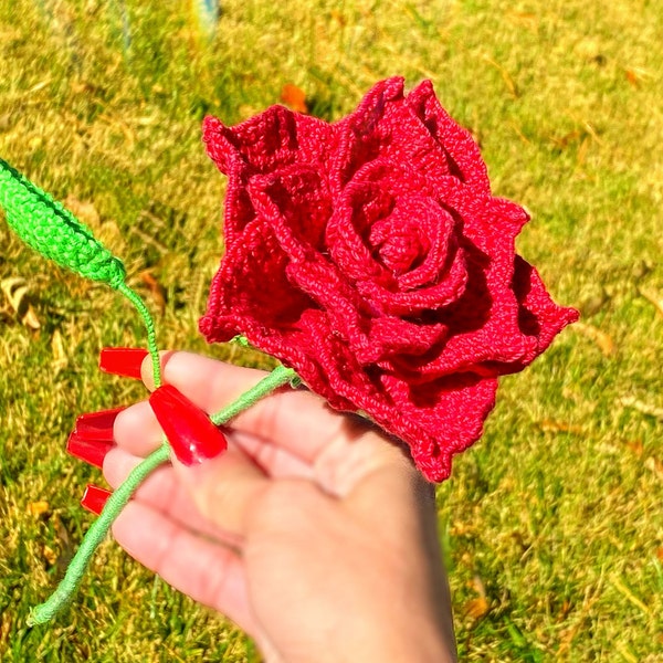 Hybrid Tea Rose - 3 Sized Roses in 1 Pattern - Hybrid Tea Rose Crochet ...