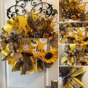 Bee Sign, Wreath Sign, Wreath Supplies, Craft Supplies, Bumble Bee Sign ...