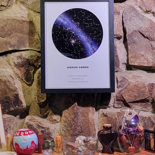 Custom Star Map, Realistic Night Sky Map, Custom Star Poster ...