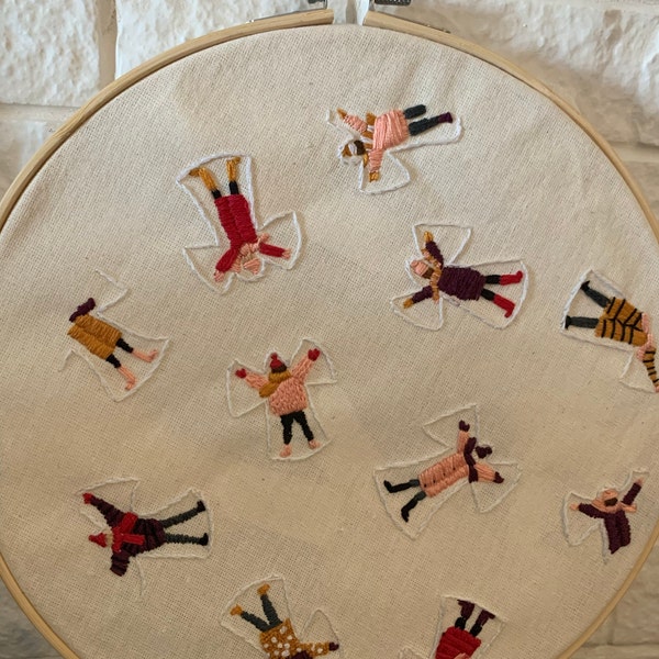 Snow Angels Winter Embroidery Pattern PDF / Digital Hand Embroidery ...