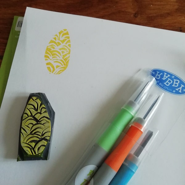 Hand Carved Rubber Stamp, Cherry Blossom Stamp, Flower Rubber Stamp ...