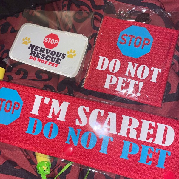 Dog Leash Wrap, Leash Sleeve Do Not Pet, Stop Do Not Pet Dog Harness ...