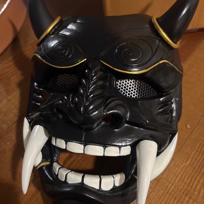 Cool Badass Face Masquerade Mask for Men, Samurai Assassin Scary Oni ...