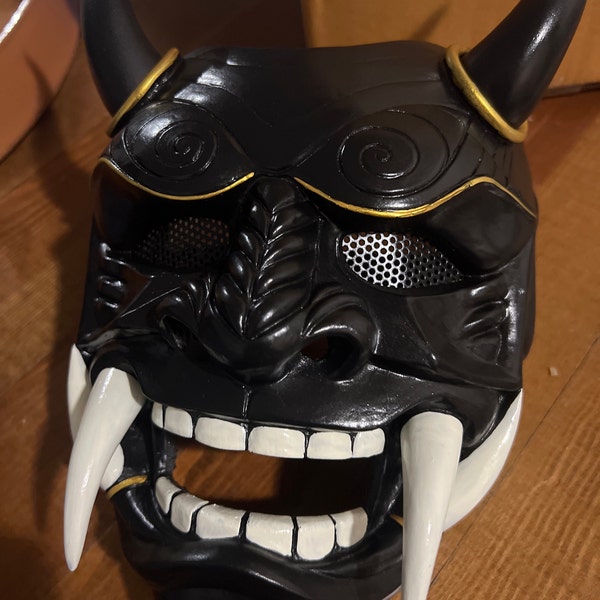 Cool Badass Face Masquerade Mask for Men, Samurai Assassin Scary Oni ...